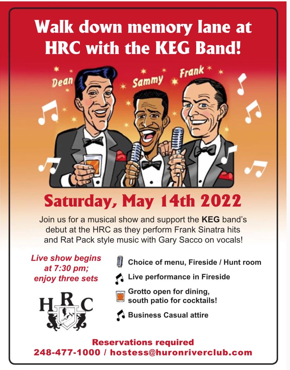 Walk Down Memory Lane at HRC With The KEG Band! - Huron River Club